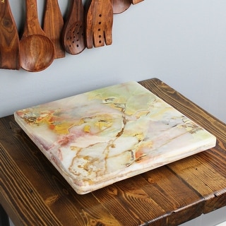 Natural Geo Decorative Multicolored Square Onyx Kitchen Cutting Board ...