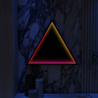 Ozarke 3D Triangle Infinity Mirror Light UL Listed Wall Mounted RGB ...