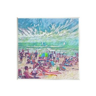 Stupell Modern People on Beach Wall Plaque Art Steve Hunziker - Bed ...