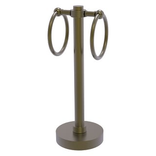 Allied Brass Vanity Top 2 Towel Ring Guest Towel Holder with Grooved ...