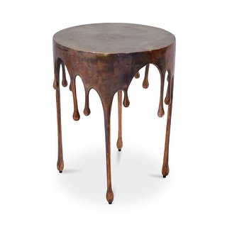 Macari Industrial Metal Drip Accent Table - Bed Bath & Beyond - 38358396