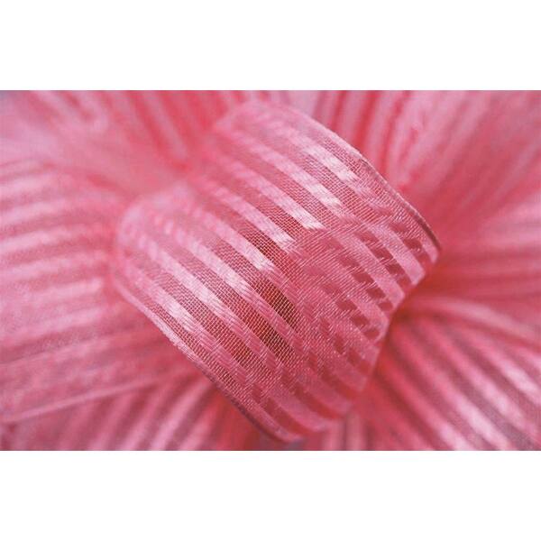 Pink Sheer Stripe Wired Ribbon - Bed Bath & Beyond - 36879805