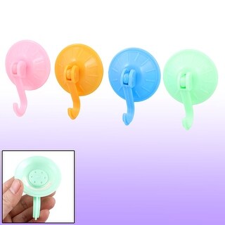 Kitchen Four Color Plastic Shell Suction Cup Wall Hook Hanger 4 Pcs ...