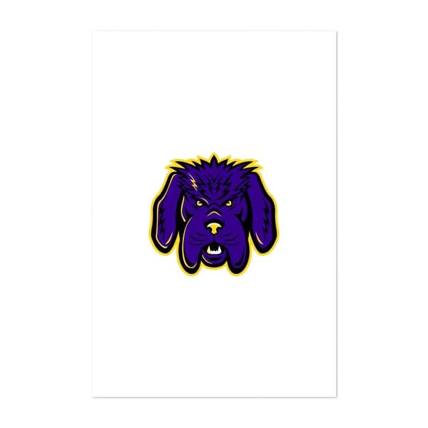 Newfoundland Dog Mascot Angry Illustrations Animals Art Print/Poster ...
