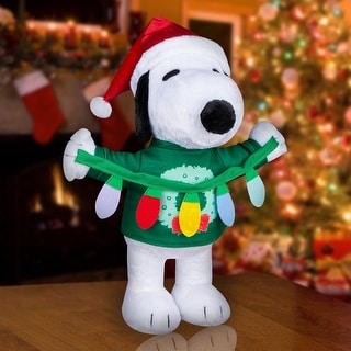 Gemmy Snoopy Holiday Greeter with Light String - Bed Bath & Beyond ...