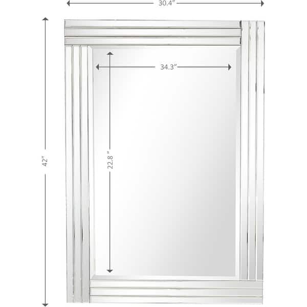 Clear Glass Wall Mirror - Black - Bed Bath & Beyond - 39507214