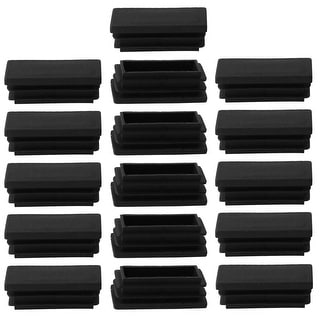 16pcs 20 x 50mm Ribbed Tube Inserts Pipe Tubing End Cover Cap Furniture ...