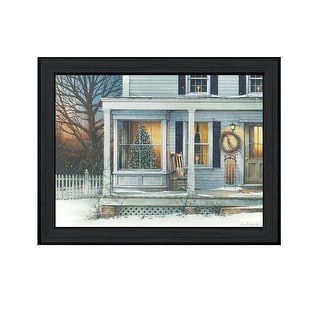 TrendyDecor4U Mid-Century Modern "December Glow" Framed Print Wall Art ...