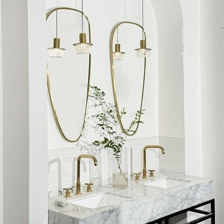 TEHOME Trequan Asymmetrical Bathroom Vanity Mirror Irregular Shaped ...