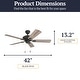 The Gray Barn Heddinge Traditional 42-inch Aged Bronze Ceiling Fan in ...