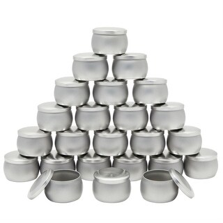 24-Pack 4 oz Metal Tins with Lids for Candle Making and DIY Crafts ...