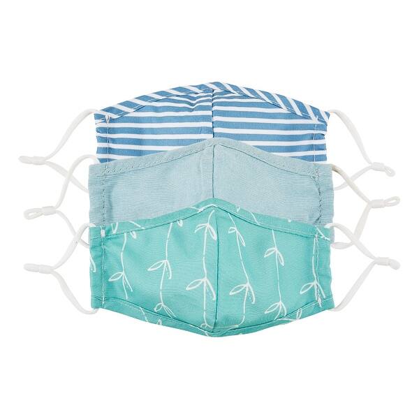 Set of 3 Blue Tween Printed Girls Face Masks - small - Bed Bath ...
