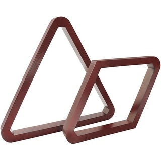 GSE™ Heavy-Duty Mahogany Solid Wood Billiard 8-Ball Triangle/9-Ball ...
