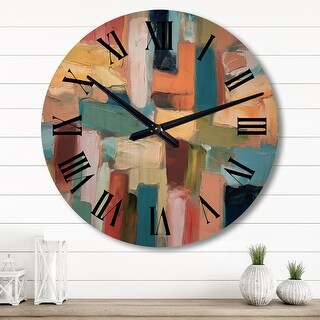 Designart "Vibrant Cubist Colourfields II" Abstract Collages Oversized ...