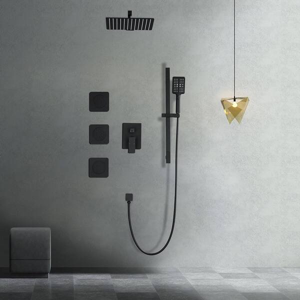 Luxury Complete Rain Shower Systems with Slide Bar HandHeld shower and ...