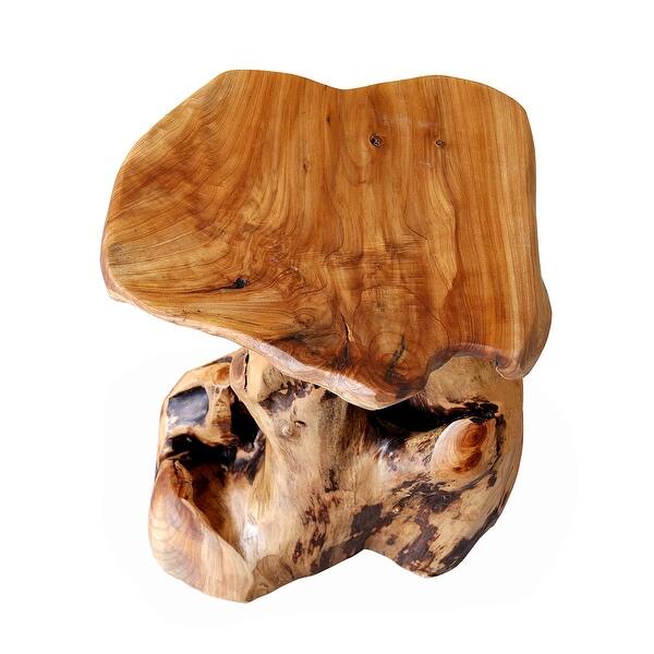 Greenage Cedar Roots Natural Flower Stand Reclaimed Woods End Table ...