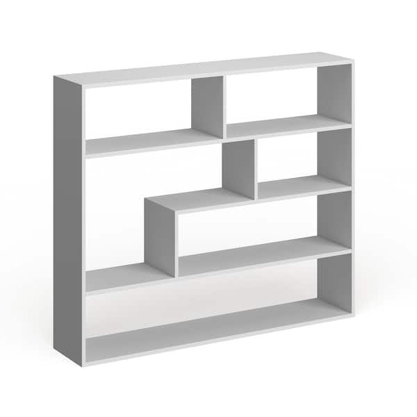white rectangle box shelf