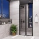 QuivaraView Double Foldable Fameless Tempered Glass Bi-fold Shower Door ...