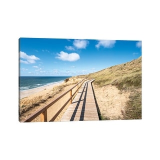 iCanvas "Wooden Boardwalk Along The "Rotes Kliff" (Red Cliff), Sylt ...