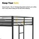 Full over Full Metal Bunk Bed with Ladder and Guardrails for Kids and ...