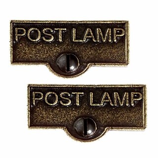 Switch Plate Tags POST LAMP Name Signs Labels Cast Brass Pack of 2 ...