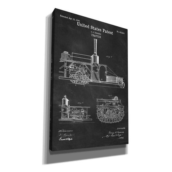 Epic Graffiti 'Tractor Blueprint Patent Chalkboard' Canvas Wall Art ...