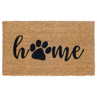 RugSmith Black Machine Tufted Home Paws Doormat, 18"x30" - Bed Bath ...