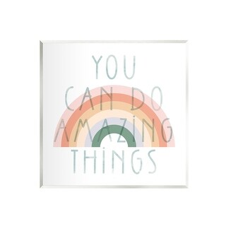 Stupell Motivational Pastel Rainbow Wall Plaque, Design By Daphne ...
