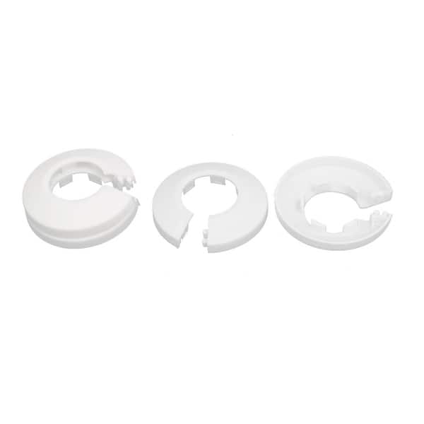 25mm Plastic Wall Flange Radiator Water Pipe Cover White 4pcs - 25 ...