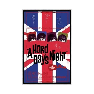 iCanvas "A Hard Day's Night Film Poster (Union Jack Background)" by ...