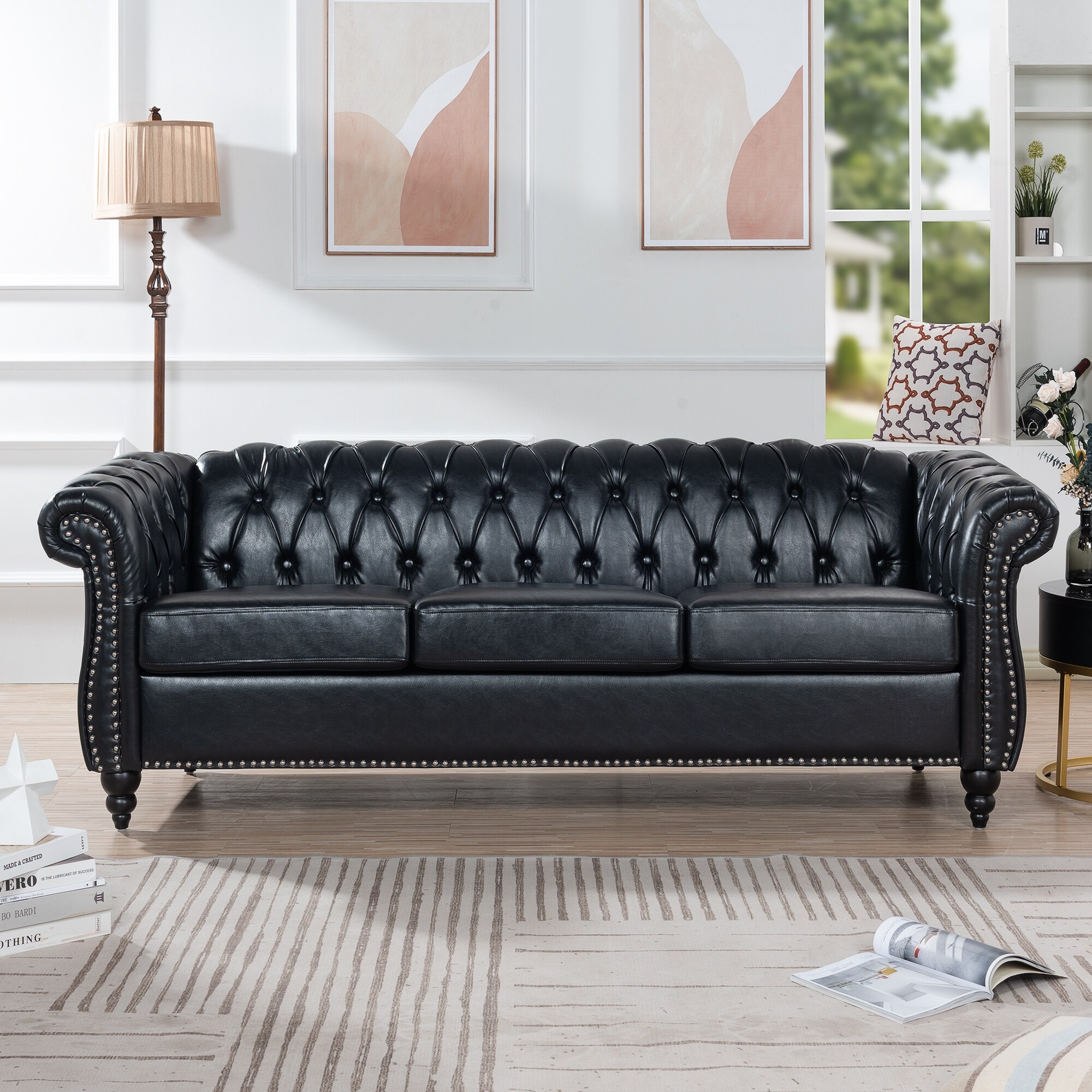 Fabric chesterfield sofa bed store