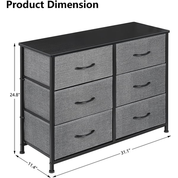 Wide Dresser Storage with 6 Drawers - Bed Bath & Beyond - 37920799