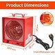 5600 Watt Red Electric Garage Heater, Micathermic Space Heater with ...