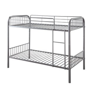 Metal Twin/Twin Bunk Bed, Gunmetal Gray - Bed Bath & Beyond - 21443604