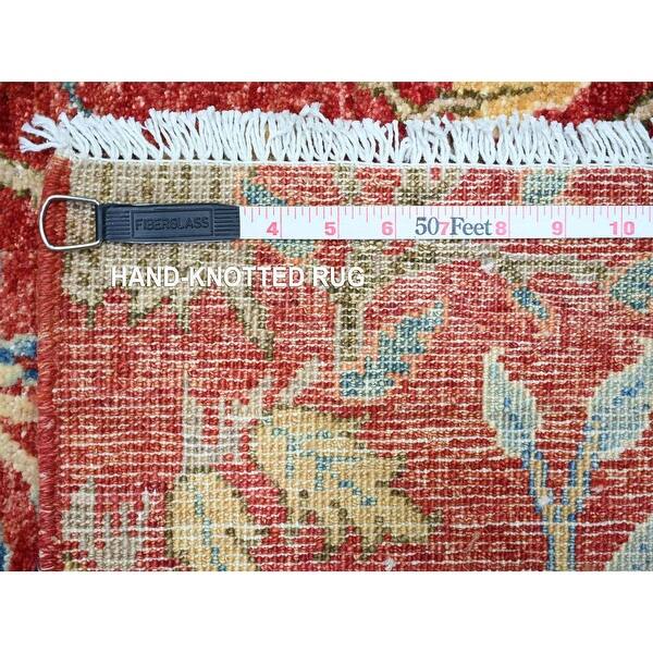 Shahbanu Rugs Burgundy Red Afghan Peshawar with Birds of Paradise ...