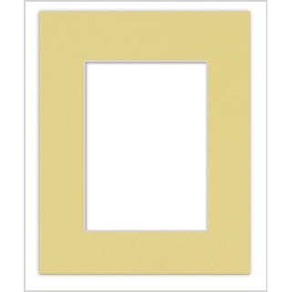 7x9 Mat Bevel Cut for 5x6 Photos - Acid Free Soft Yellow Precut ...