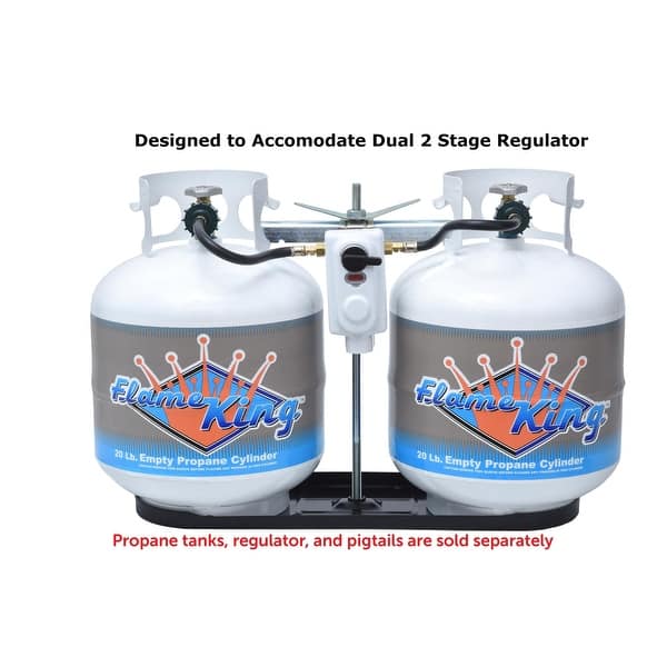 Flame King Dual RV Propane Tank Cylinder Rack for 20LB Tanks - Bed Bath ...