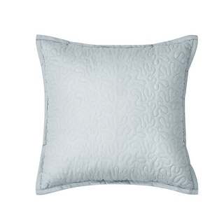 Evergreen Blue 16" Square Quilted Decorative Throw Pillow - Bed Bath ...