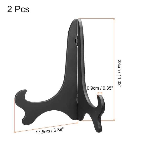 11 Inch Display Stand Holders Display Pictures PP Plastic Black Pack of ...