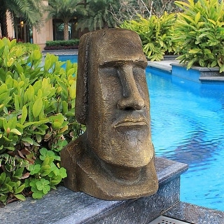 Design Toscano Extra Large Island Collection Moai Head Statue - Bed ...
