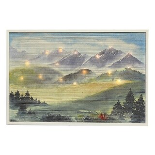 Led Thread Framed Wall Art Mountain - Bed Bath & Beyond - 42182901