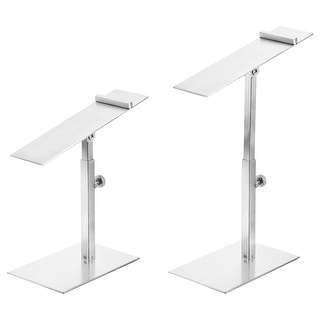 Shoe Display Stand 2 Pack Adjustable High Heel Risers Metal Shoe Rack ...
