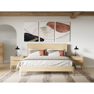 Modrest Seattle Modern Natural Oak Bed - Bed Bath & Beyond - 40188974