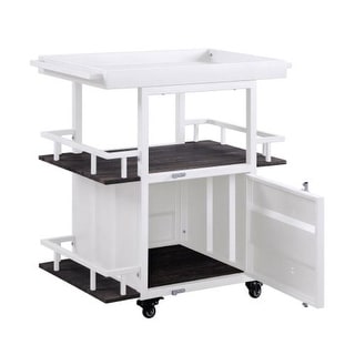 3 Shelves bar cart White rolling carts Metal kitchen cart - Bed Bath ...