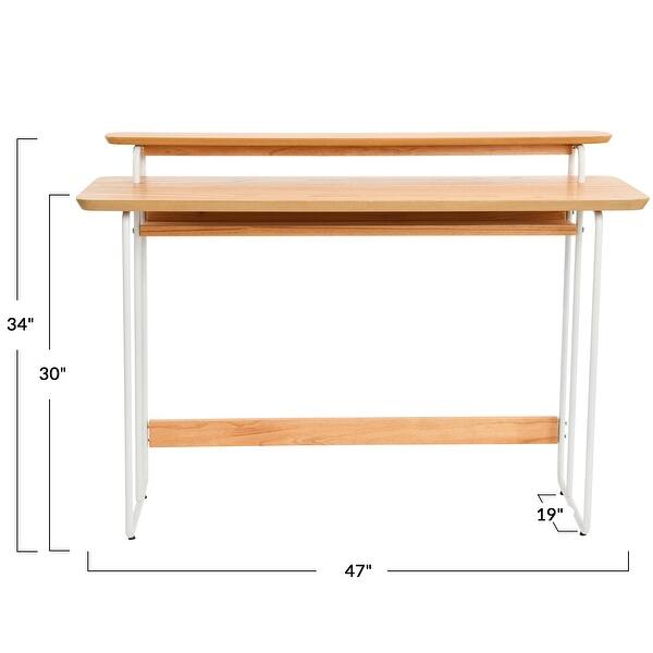 Computer Desk with Wood Veneer - Bed Bath & Beyond - 36910996