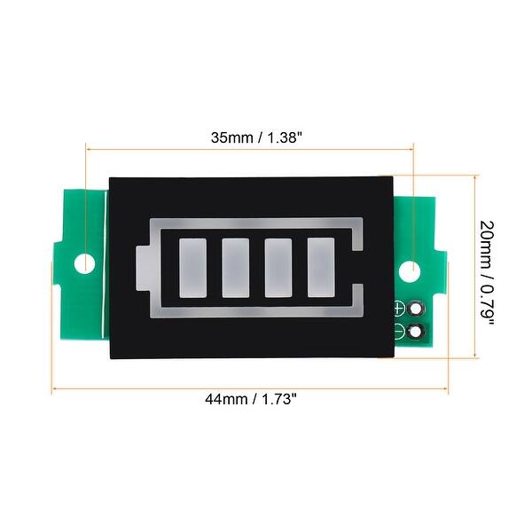 2Pcs Lithium Battery Level Indicator 4 Sections Module Blue Light - Bed ...