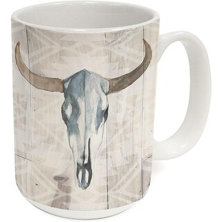 Western Skull 15 oz. Ceramic Mug Manufactured in the USA Dishwasher ...