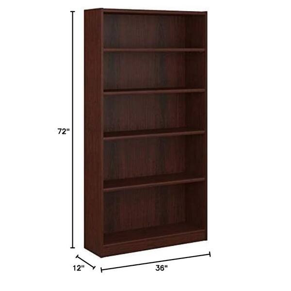 Universal Tall 5 Shelf Bookcase Vertical Bookshelf for Home Office or ...