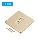 Ethernet Socket Dual Port RJ45 CAT6 Wall Plate Gold Tone for Networking ...