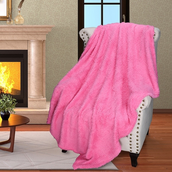 hot pink bed throw